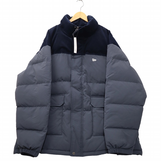【中古】未使用品 ニューエラ NEW ERA コンビ ダウンジャケット 4L NAVY ネイビー 1273-5361 メンズ