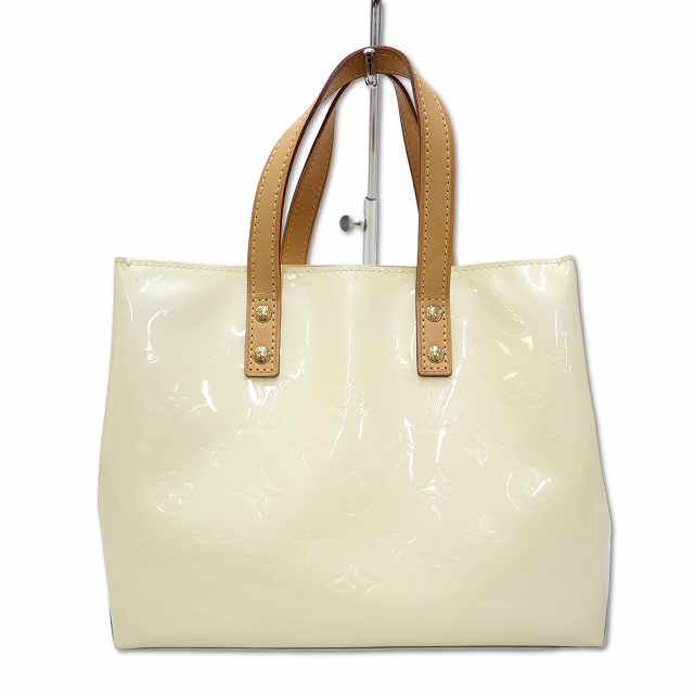 【中古】ルイヴィトン LOUIS VUITTON M91144 モノグラム・ヴェルニ リードPM トートバッグ ベージュ レディース