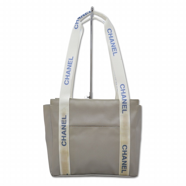 【中古】シャネル CHANEL スポーツライン ナイロン ロゴ 肩掛け ショルダー トートバッグ レディース