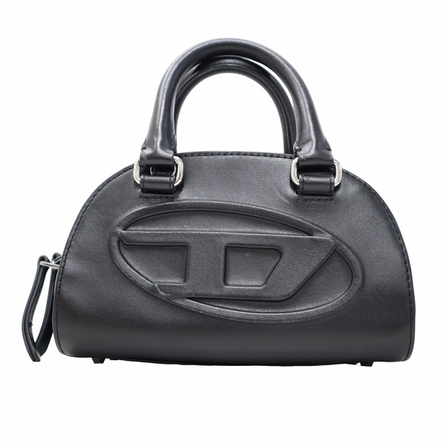 【中古】DIESEL 1DR 2.0 DOME HANDBAG 2WAY ドームハンドバッグ BLACK ブラック X10369 レディース