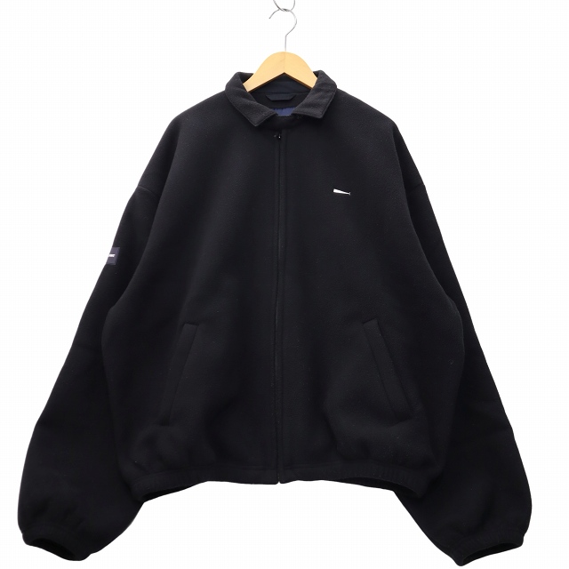 【中古】DESCENDANT 2023AW TEE FLEECE JACKET ティー フリースジャケット 3 BLACK ブラック 232ATDS-JKM01 メンズ