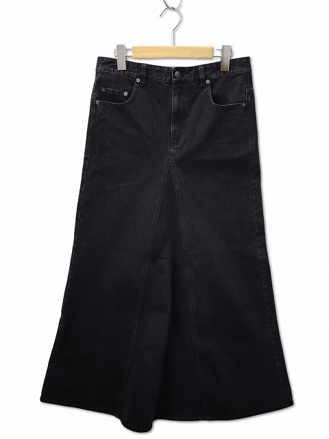 【中古】ティビ tibi BLACK DENIM GODET マキシ スカート 26 BLACK(ブラック) レディース