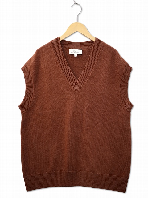 【中古】STUDIO NICHOLSON FELIZ MERINO COTTON Vネック フェリース メリノ コットン ニット ベスト S