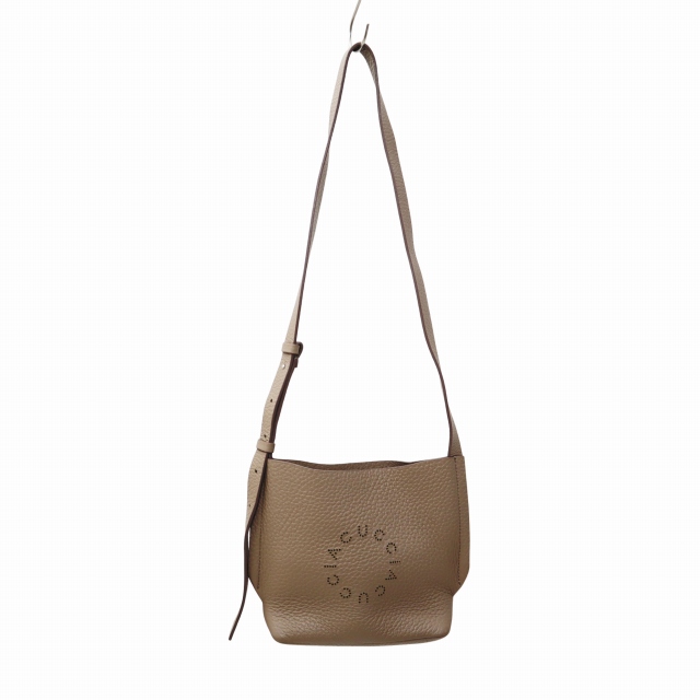 【中古】イアクッチ IACUCCI GUSCIO グッシオ パンチング ショルダーバッグ TAUPE トープ 4971 レディース