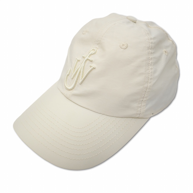 【中古】J.W.ANDERSON LOGO BALL CAP ロゴ刺繍 ベースボール キャップ 帽子 WHITE(ホワイト) メンズ