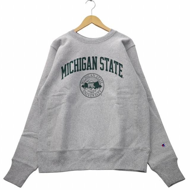 【中古】未使用品 CHAMPION 2024AW クルーネック スウェット シャツ トレーナー L オックスフォードグレー メンズ