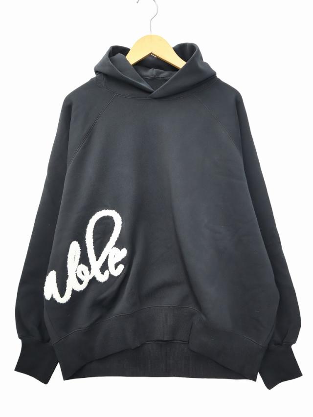 【中古】未使用品 akane femme サイド刺繍入り スウェット パーカー M-L BLACK(ブラック) 春秋冬 レディース