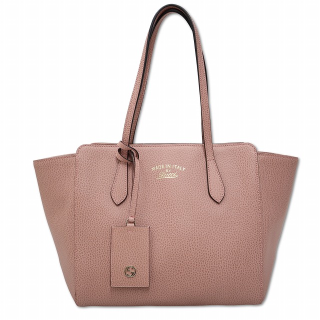 【中古】グッチ GUCCI 354408 レザー スウィング トートバッグ PINK BEIGE(ピンクベージュ) レディース