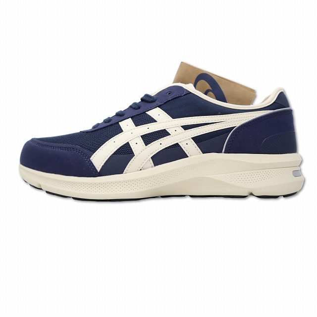 【中古】未使用品 アシックス asics 129A056 ハダシ ウォーカー スニーカー 27cm NAVY BLUE/LIGHT BEIGE