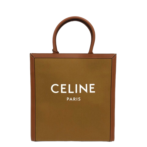【中古】セリーヌ CELINE バーティカルカバ キャンバス&カーフスキン ブラウン 190402CJF トートバッグ ブラウン ※MZ レディース