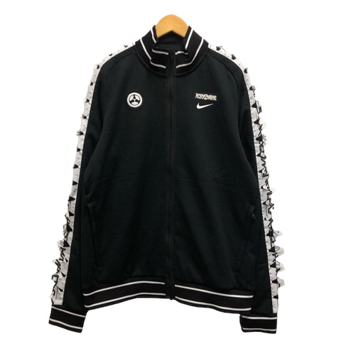 【中古】未使用品 ナイキ アクロニウム ブルゾン トラックジャケット CZ4673-010 オフネック 刺繍 無地 裏起毛 長袖 L 黒 白 メンズ