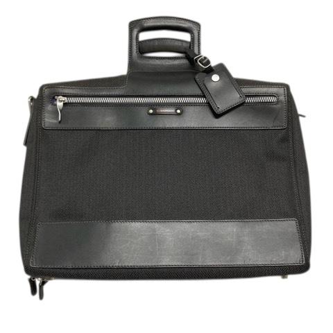 【中古】ポールスミス PAUL SMITH ビジネスバッグ ショルダーバッグ 2way ロゴ 柄  黒 ブラック 紫 パープル 赤 レッド メンズ