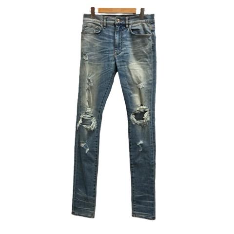 【中古】アミリ AMIRI デニム ジーンズ ダメージ加工 コットン混 109 31 青 ブルー メンズ