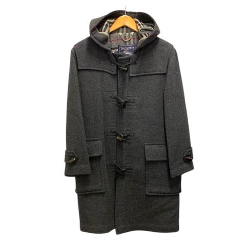 【中古】バーバリーズ Burberrys PRORSUM ダッフルコート アウター ウール混 フード ロング丈 長袖 チャコールグレー メンズ
