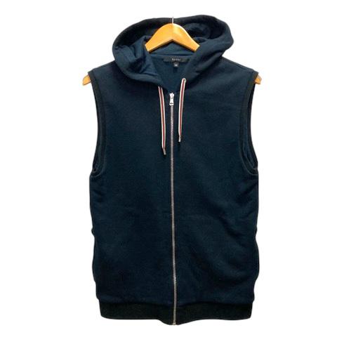 【中古】グッチ GUCCI 256124-X3519 ベスト パーカー フーディー コットン M 紺 ネイビー メンズ
