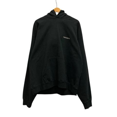 【中古】フォーサムワン FORSOMEONE トレーナー 長袖 フード プリント コットン 78000639 40 黒 ブラック 白 ホワイト グレー メンズ