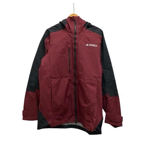 【中古】未使用品 アディダス adidas マウンテンパーカー ハイキングジャケット IB4266 2XL 赤 レッド 黒 ブラック 白 ホワイト メンズ