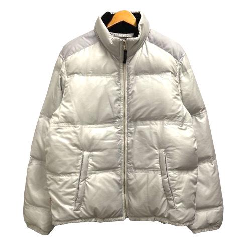 【中古】プラダスポーツ PRADA SPORT ダウンジャケット SGX756 ナイロン ワンポイント ロゴ 52 白 ホワイト メンズ