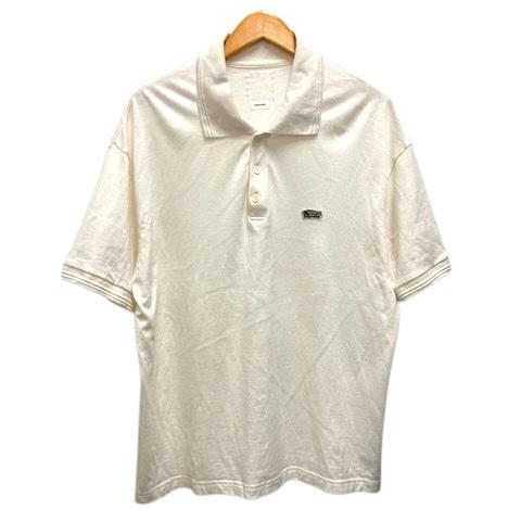 【中古】ビズビム VISVIM 0122105010018 22SS ポロシャツ カシミヤ混 ワンポイントロゴ 半袖 3 白 アイボリー メンズ