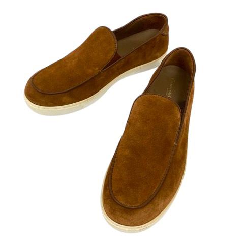 【中古】ジャンヴィトロッシ Gianvito Rossi S20090 スニーカー スリッポン シューズ スエード 40 茶 ブラウン メンズ