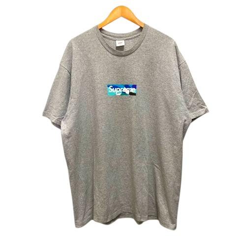 【中古】シュプリーム SUPREME 21SS Emilio Pucci Box Logo Tee Tシャツ クルーネック ロゴプリント 半袖 XL グレー メンズ