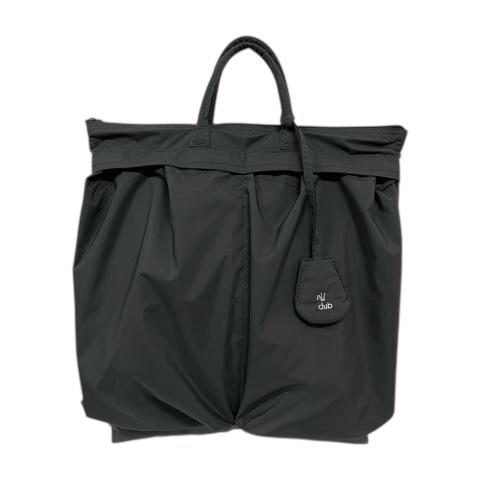 【中古】ナノユニバース nano universe エヌジェークラブ NJ/CLUB SML別注 ヘルメットバッグ ハンドバッグ 無地 グレー メンズ