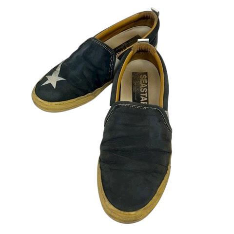 【中古】ゴールデングース GOLDEN  SEASTAR スリッポン スニーカー 41 25.5 26 ネイビー メンズ