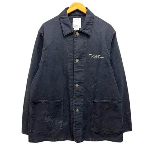 【中古】未使用品 ビズビム VISVIM 0125205013027 25AW カバーオール ブルゾン 受注会限定 バック刺繍 長袖 3 紺 ネイビー メンズ