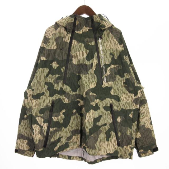 【中古】タイトブース 良品 RAIN CAMO 3LAYER MOUNTAIN PARKA マウンテンパーカ 迷彩柄 カモフラ柄 緑 グリーン XL