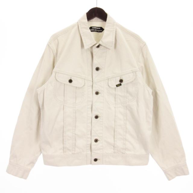 【中古】オーベルジュ ブリッラペルイルグスト コットン サテン ジャケット ブルゾン デニム 白 ホワイト系 40