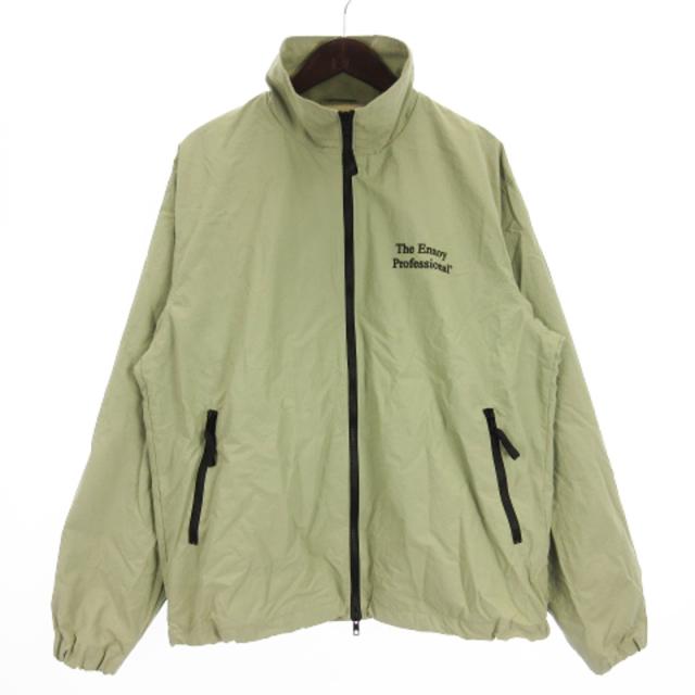 【中古】ザエンノイプロフェッショナル 良品 ナイロン ジャケット ブルゾン ロゴ 刺繍 SS23BRENJKT01LY 緑系 M