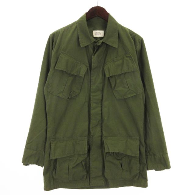 【中古】US ARMY 60s 4th ジャングルファティーグ リップストップ ジャケット ミリタリー 8405-935-4703 カーキ XS