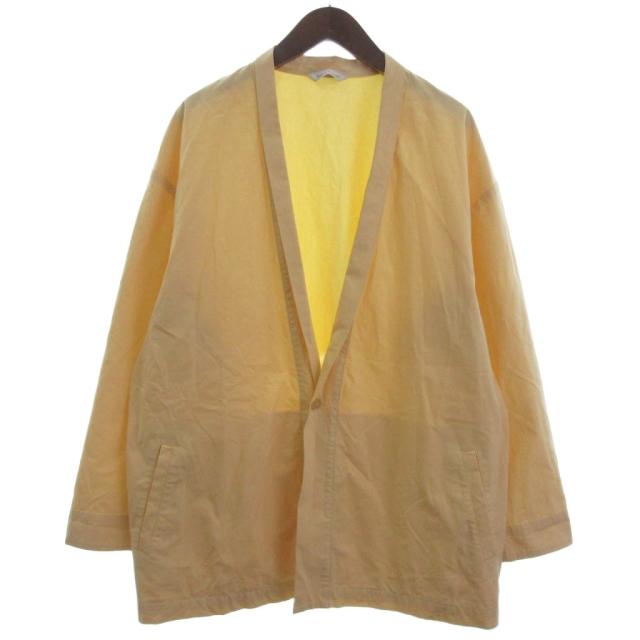 【中古】アーツ&サイエンス 25SS ショールカラー ジャケット 1B コットン 黄色 イエロー 2 メンズ レディース