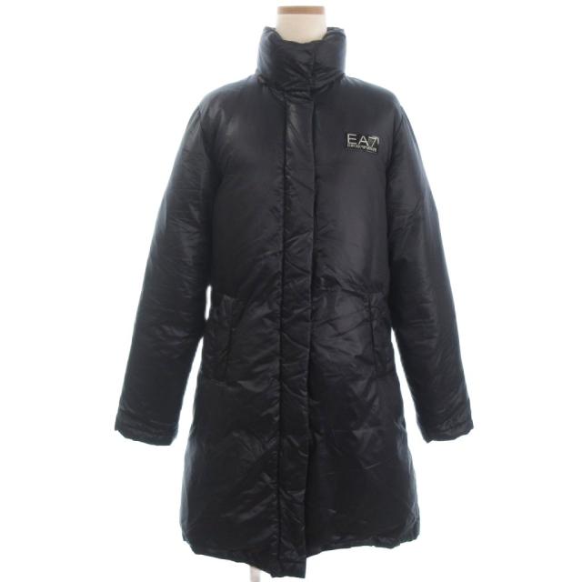 【中古】エンポリオアルマーニ EMPORIO ARMANI EA7 ダウンジャケット コート 濃紺 ダークネイビー S レディース