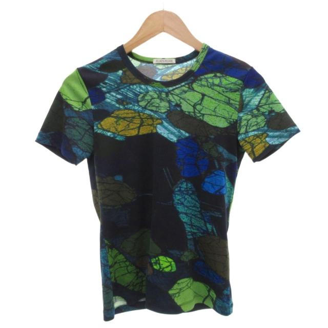 【中古】プリーツプリーズ PLEATS PLEASE イッセイミヤケ Tシャツ カットソー 3 紺 ネイビー プリント 総柄 /FF