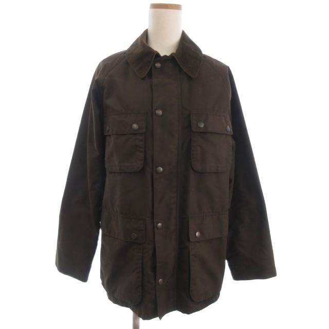 【中古】ポロ ラルフローレン オイルド ジャケット ブルゾン ジップアップ 茶 ブラウン 9 M位 レディース