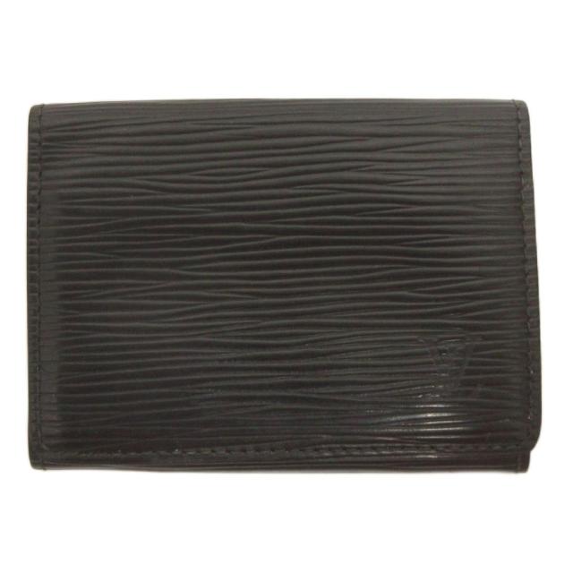 【中古】ルイヴィトン エピ アンヴェロップ カルト ドゥ ヴィジット M60652 カードケース 名刺入れ 黒 メンズ