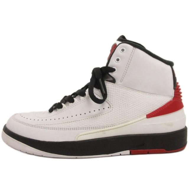【中古】ナイキ NIKE エアジョーダン2 レトロ OG シカゴ DX4400-106 ハイカット スニーカー ホワイト系 24.5cm レディース