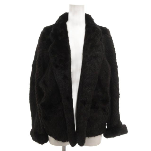 【中古】ノーブランド ファーコート ミンク 毛皮 ハーフ丈 茶 ブラウン /NU ■ECT レディース