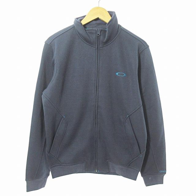 【中古】未使用品 オークリー OAKLEY タグ付き 赤タグ ヴィンテージ ジップアップ ジャケット ロゴ刺繍 S 紺