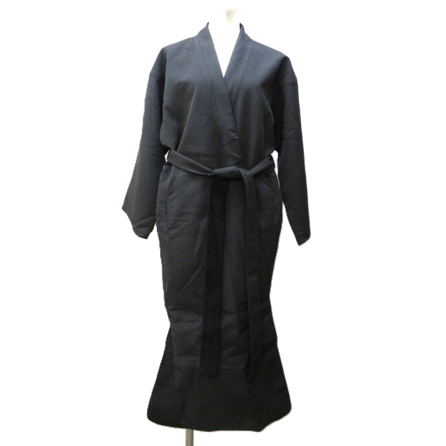 【中古】未使用品 ライト WRYHT タグ付き 21AW リバーシブル コート ジャケット ベルテッド 黒 1 約S