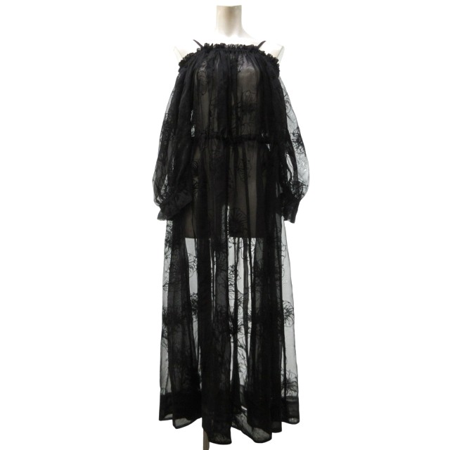 【中古】未使用品 ライト WRYHT タグ付 24SS GATHERED FOLK DRESS ワンピース ドレス オフショルダー 約M ■BL4