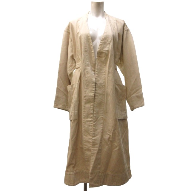 【中古】未使用品 ライト WRYHT HOSPITAL WRAP COAT ラップコート ジャケット USED加工 オフホワイト 1 約S