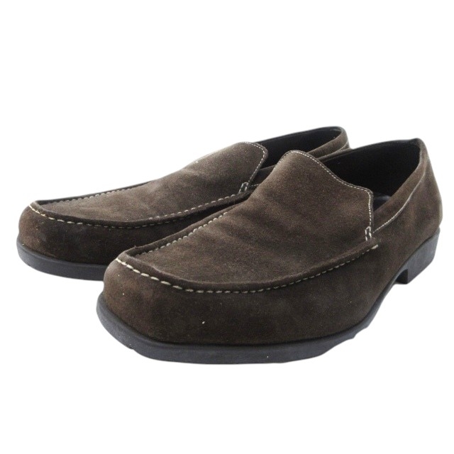 【中古】ジェイエムウエストン ワーニング ドライビングシューズ ローファー スリッポン スエード 茶 26cm