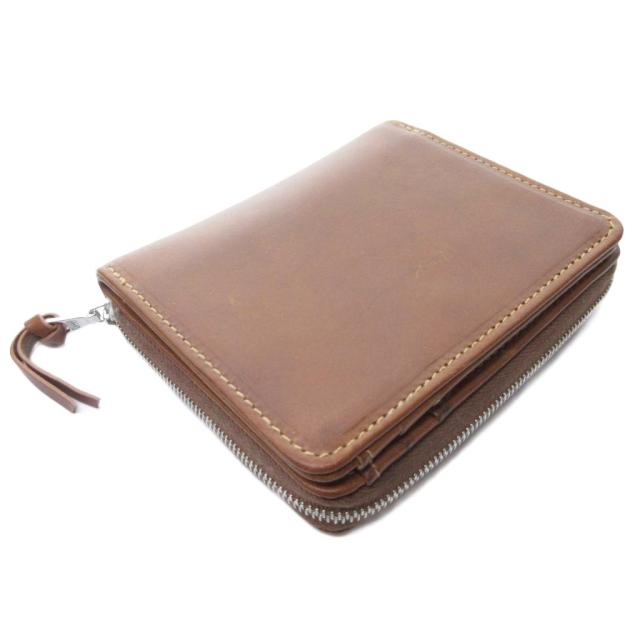 【中古】未使用品 ホワイトハウスコックス Whitehouse Cox ジップ コンパクト ウォレット 財布 英国レザー