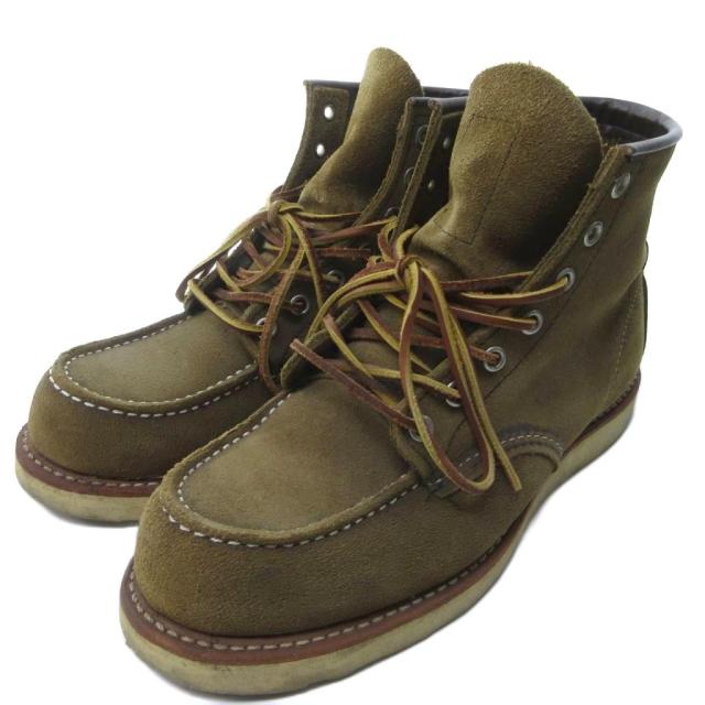 【中古】レッドウィング REDWING 美品 8881 6inch Classic Moc ワークブーツ レースアップブーツ 茶 ブラウン 25cm