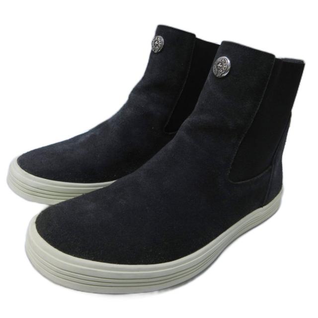 【中古】リックオウエンス クロムハーツ ホースシュー カスタム レザーサイドゴアブーツ スニーカー 41 約26.0cm