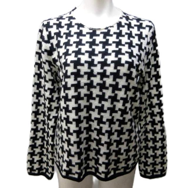 【中古】コムデギャルソンコムデギャルソン コムコム AD2019 ニット セーター 幾何学模様 総柄 クルーネック ウール M