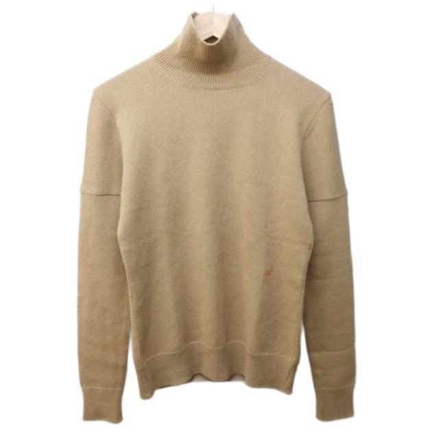 【中古】カルバンクライン   205W39NYC ラフシモンズ カシミヤ ニット セーター ハイネック 刺繍 IBO83
