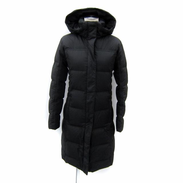 【中古】パタゴニア Patagonia Down With It Parka ダウンコート ロング丈 フード付き 2way XS 黒 STY28439FA15